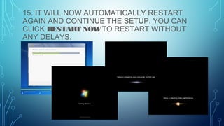 Windows 7 Installation - ICT | PPT