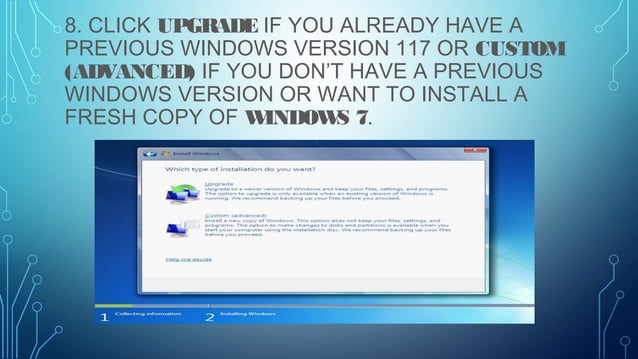 Windows 7 Installation - ICT | PPT
