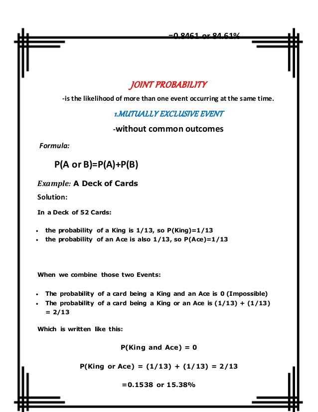 Different Kinds Of Probability Different Kinds Of Probability