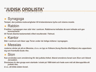 Judendomen religion åk 8 | PPTX
