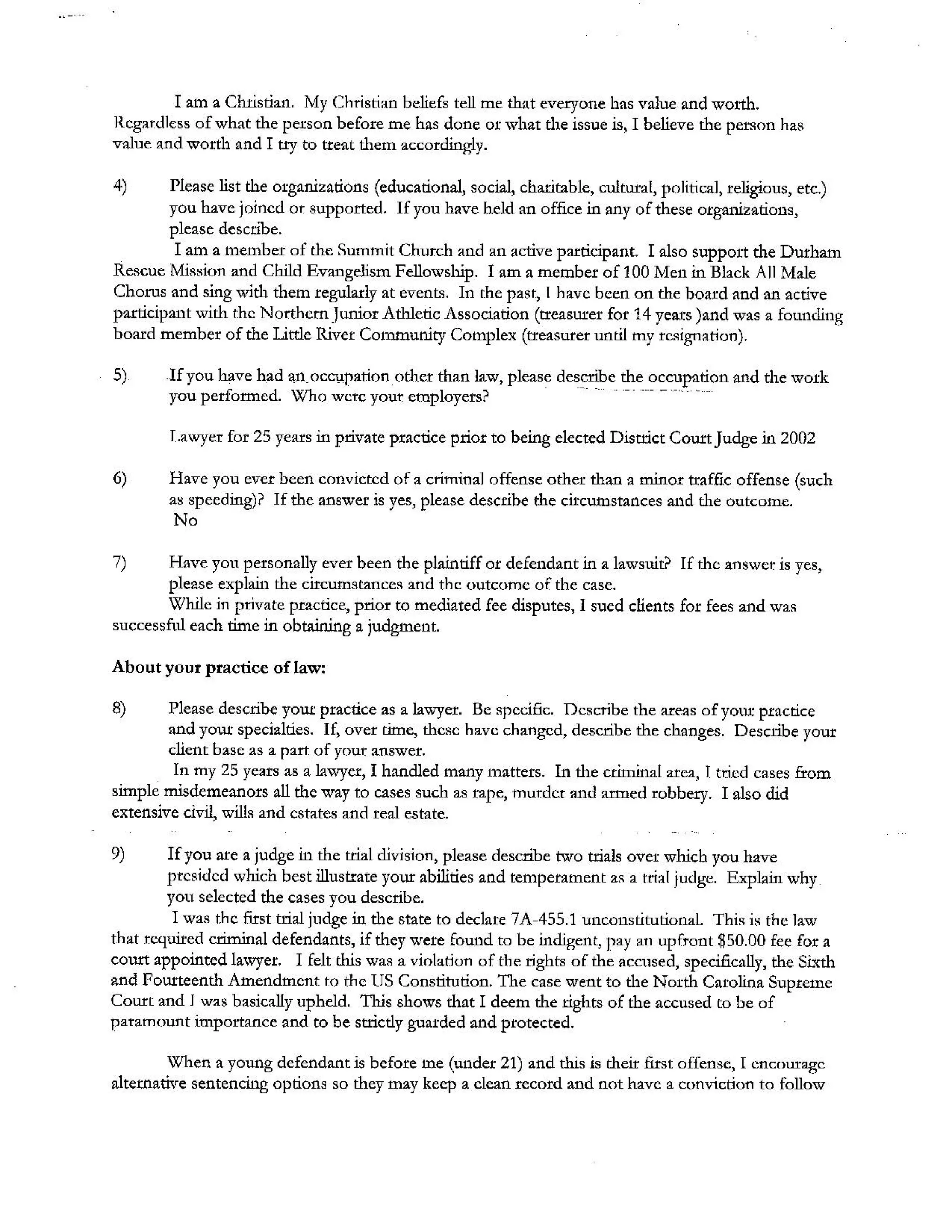 James Hill 2014 PA-PAC Questionnaire | PDF