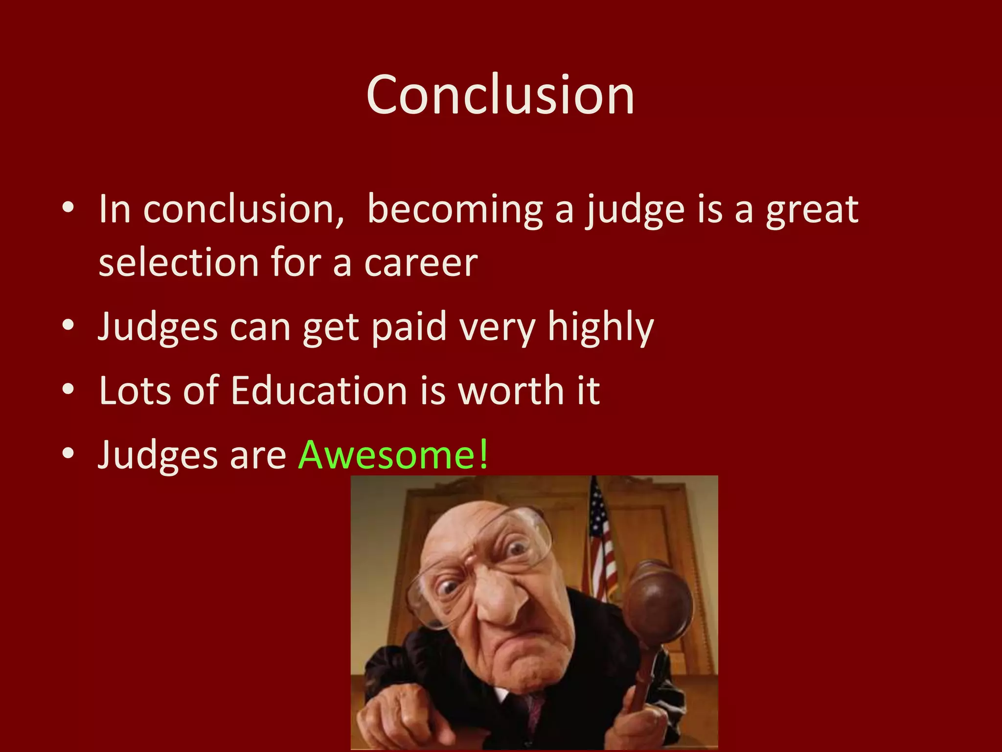 Judge: A Guide to the Career by Matt Person | PPTX