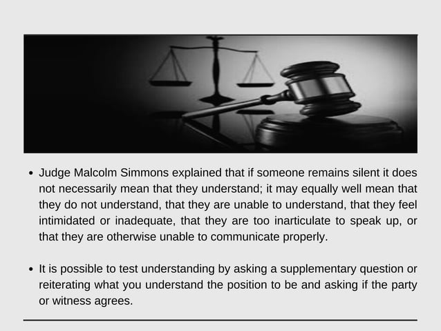 Judge Malcolm Simmons describes judgecraft | PPT