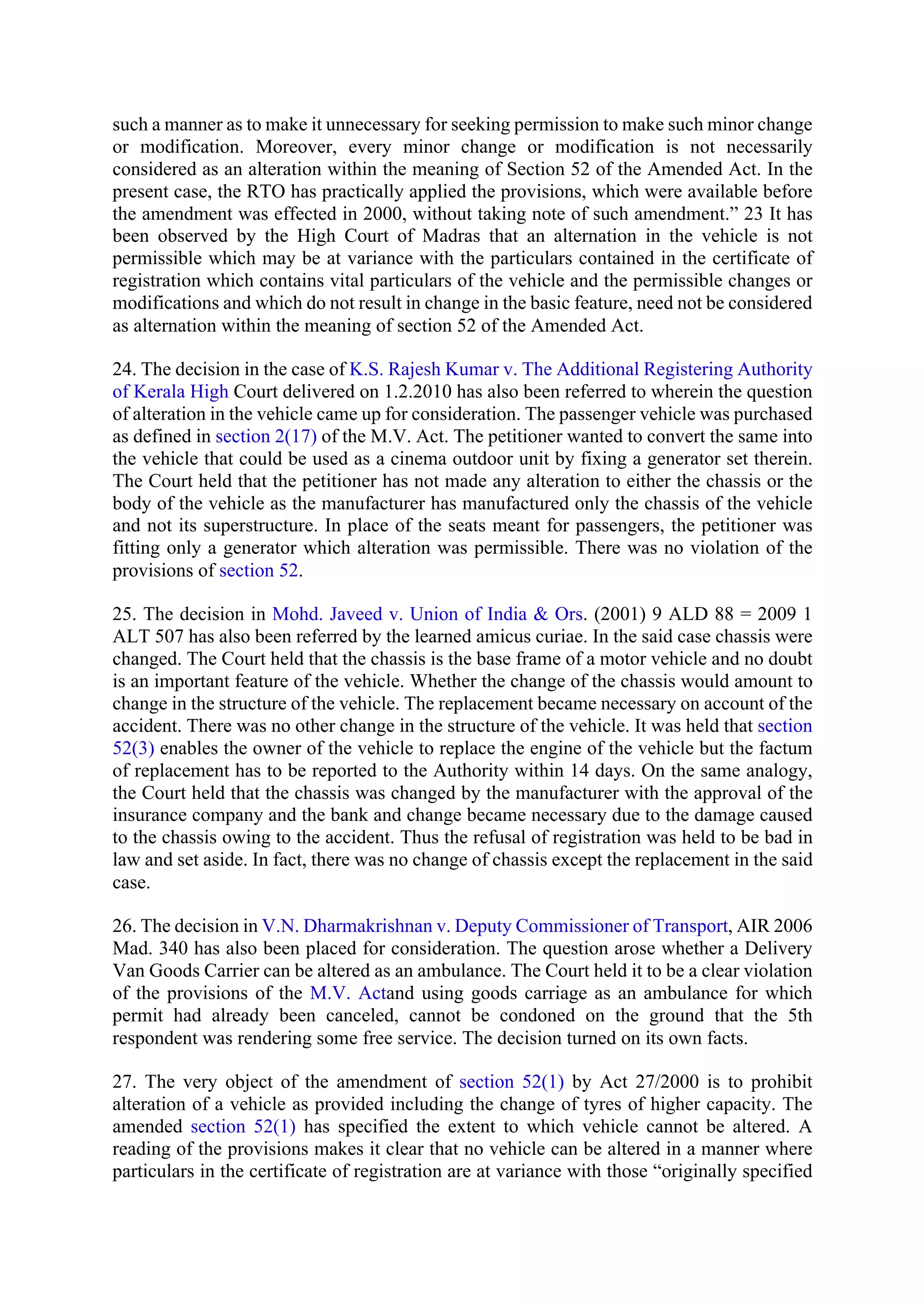 Supreme Court judgement on Modified cars | PDF