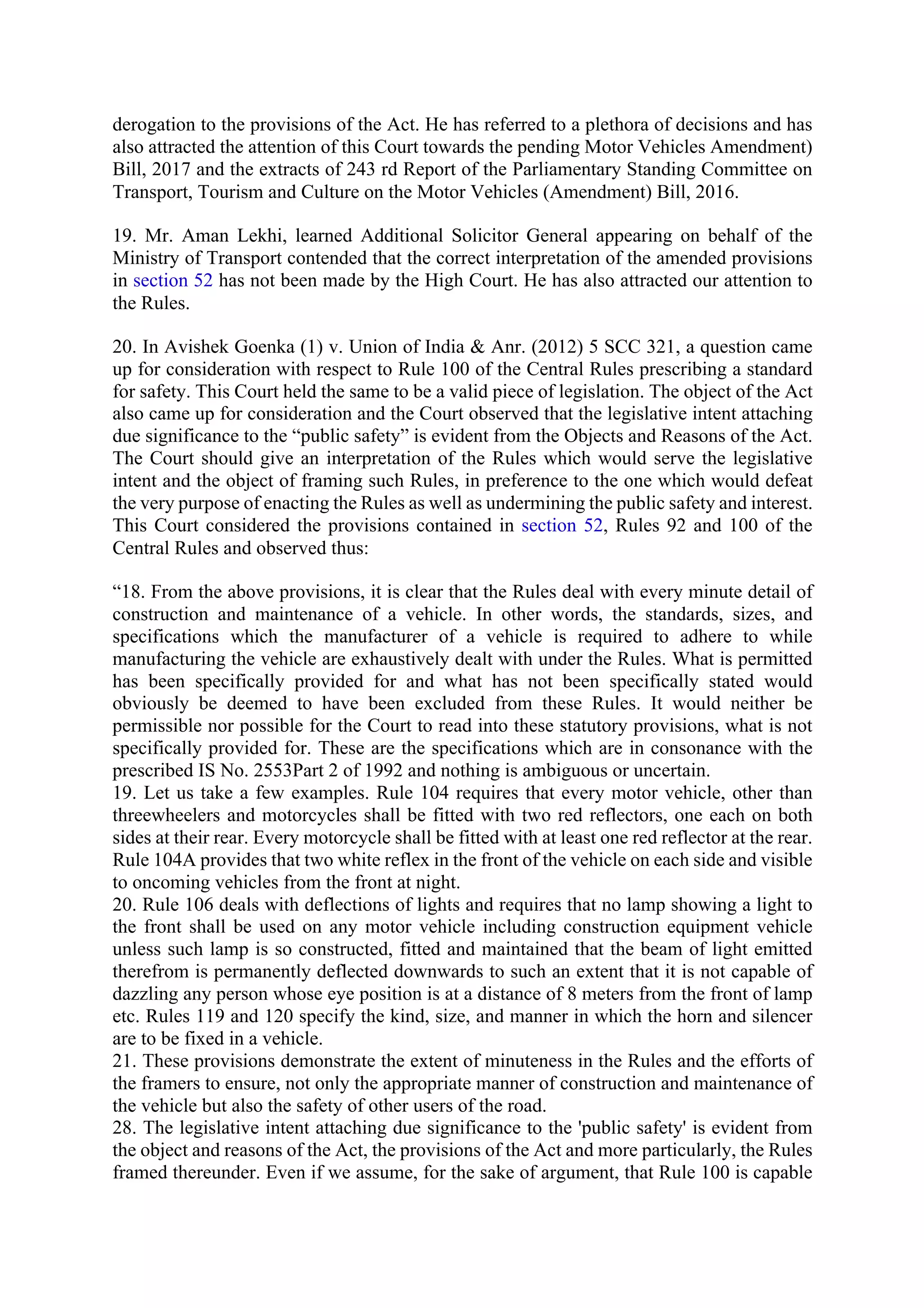 Supreme Court judgement on Modified cars | PDF