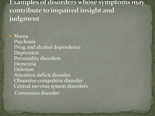 Impaired Judgement