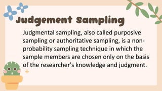 Judgement-Sampling PowerPoint presentation | PPTX