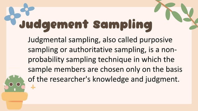 Judgement-Sampling PowerPoint presentation | PPTX
