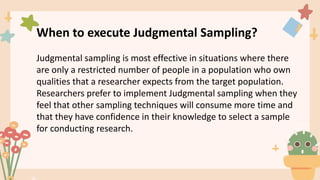 Judgement-Sampling PowerPoint presentation | PPTX