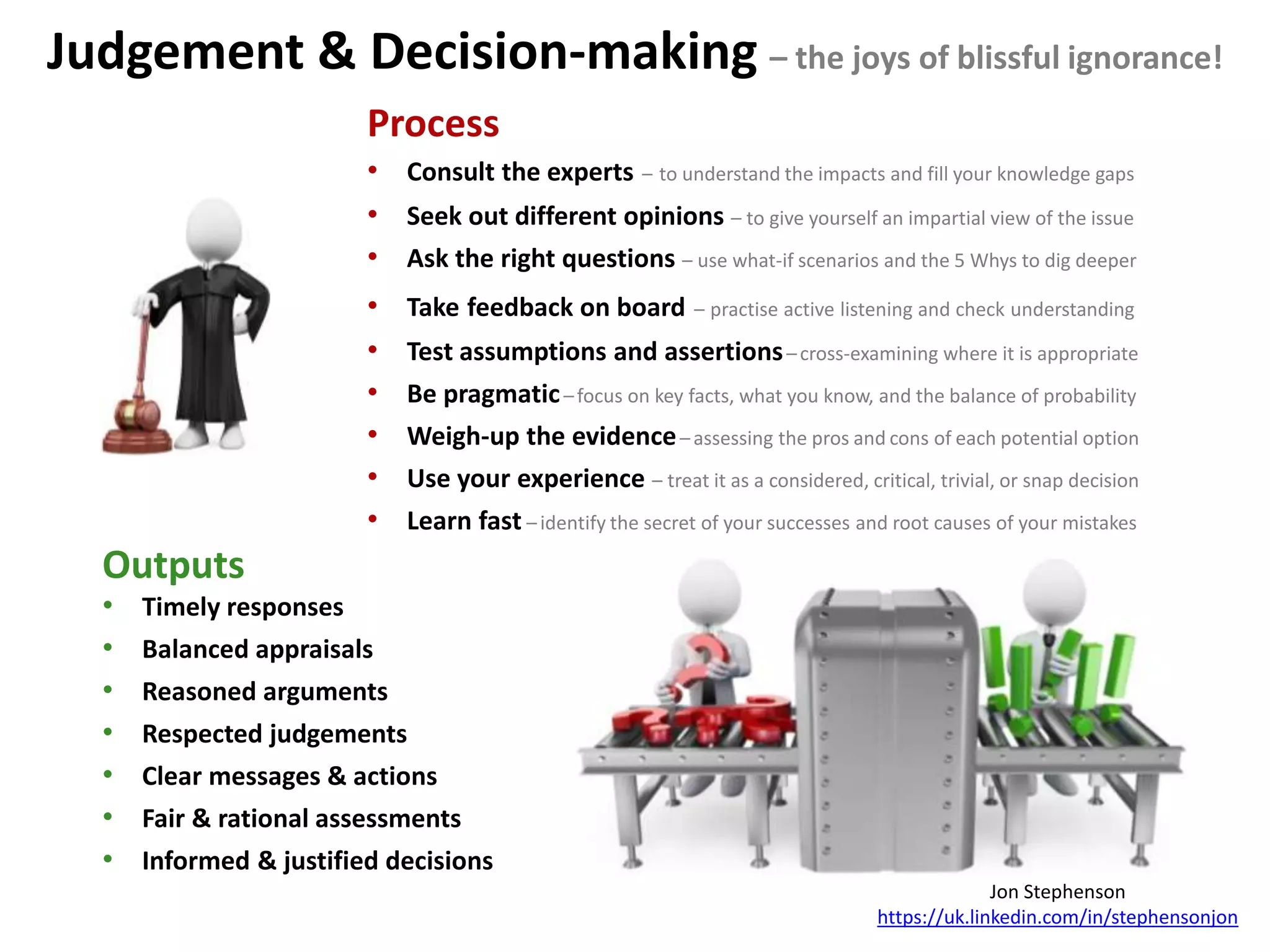 Judgement & Decision-making - the joys of blissful ignorance!.pptx