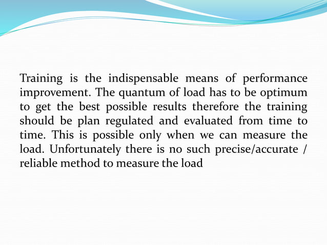 Judgement of training load | PPTX | Sports