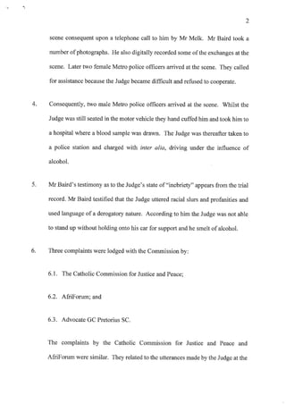 Judge Motata Tribunal Report | PDF
