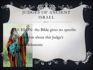 The Ancient Judges of Israel | PPTX