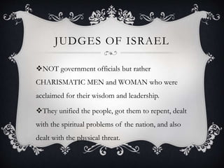 The Ancient Judges of Israel | PPTX