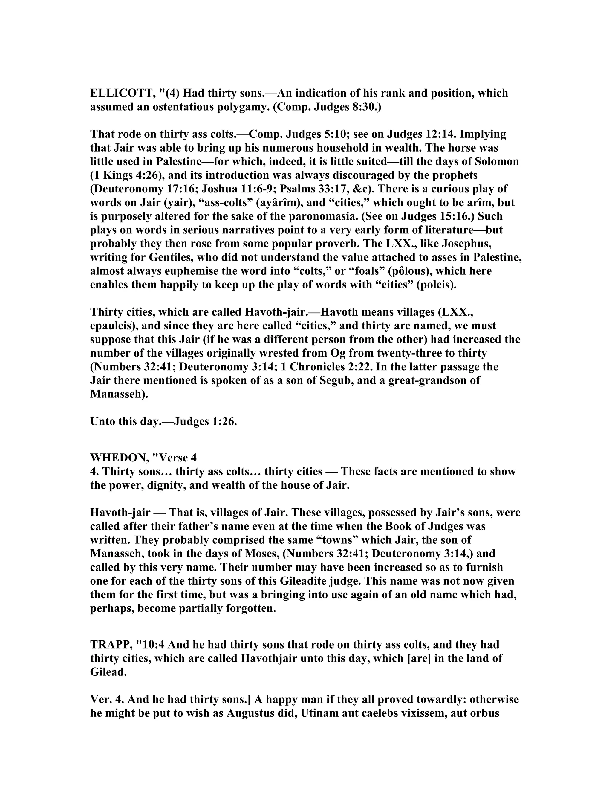 Judges 10 commentary | PDF