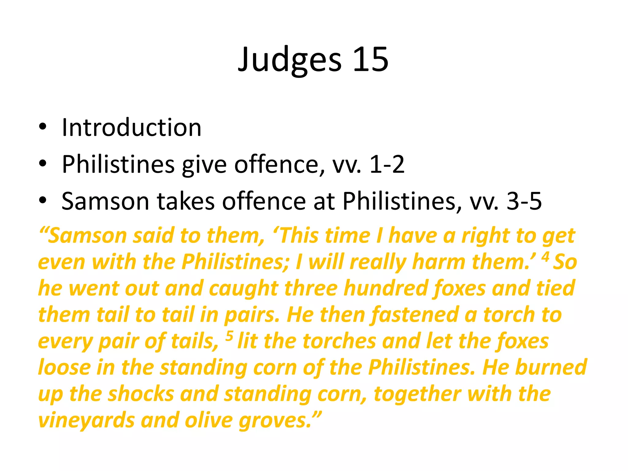 Judges 15 running shoes or donkey jawbone | PPTX