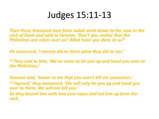 Judges 15 running shoes or donkey jawbone | PPTX