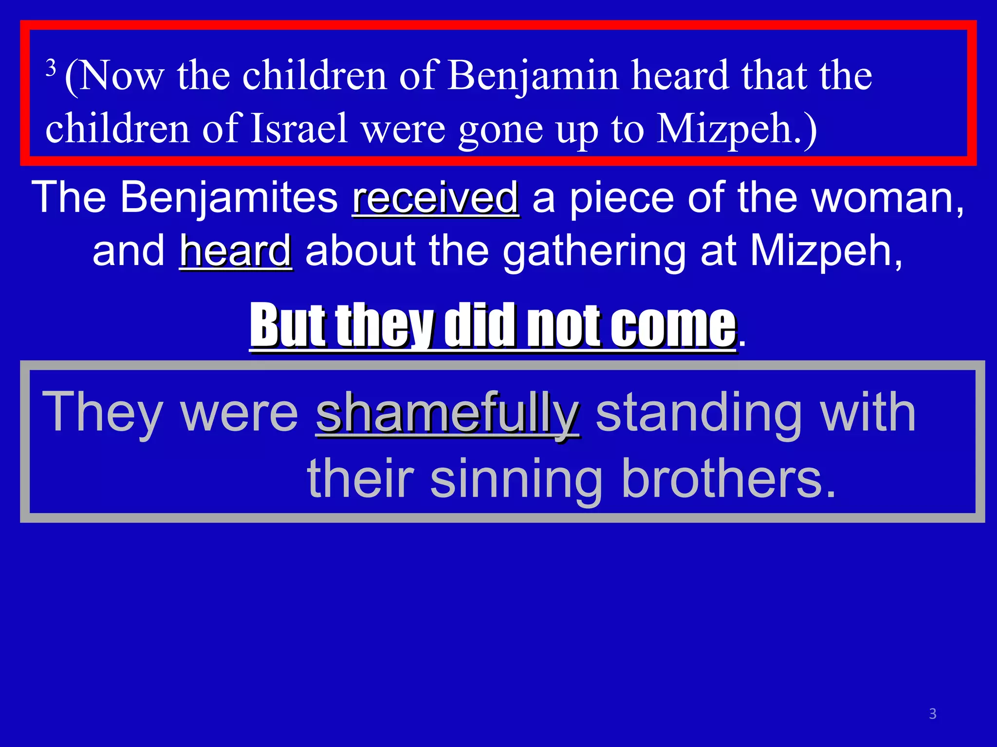 Judges 20a Send Judah First | PPT