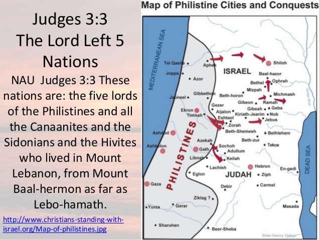 Judges 3-5, 7 Cycles of Judges; Philistine Cemetery; Deborah, a proph…