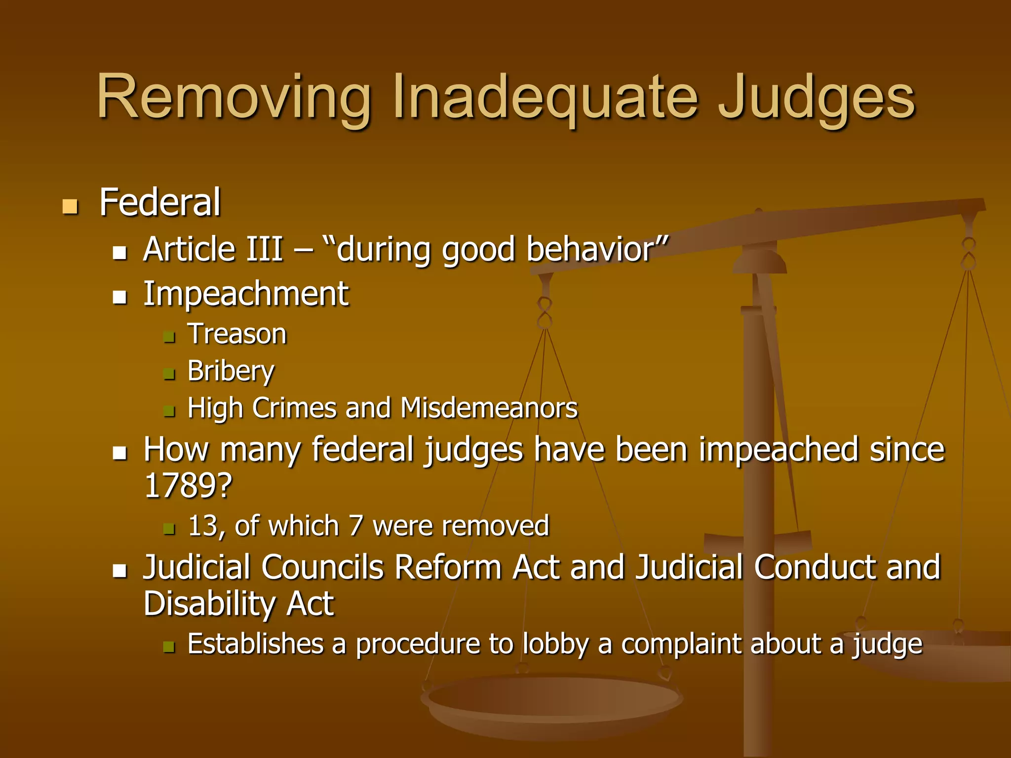 Judges and judicial performance | PPTX
