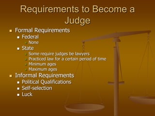 Judges and Judicial Performance | PPTX