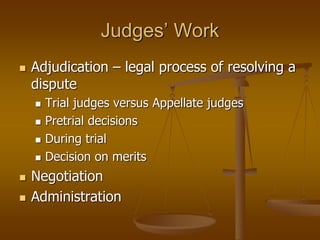 Judges and Judicial Performance | PPTX