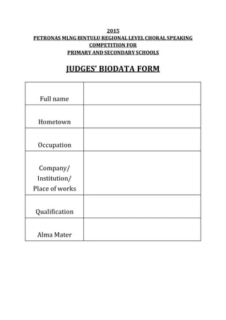 Judges' biodata form | DOCX