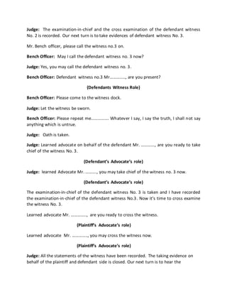 Judges role final in civil suit | DOCX