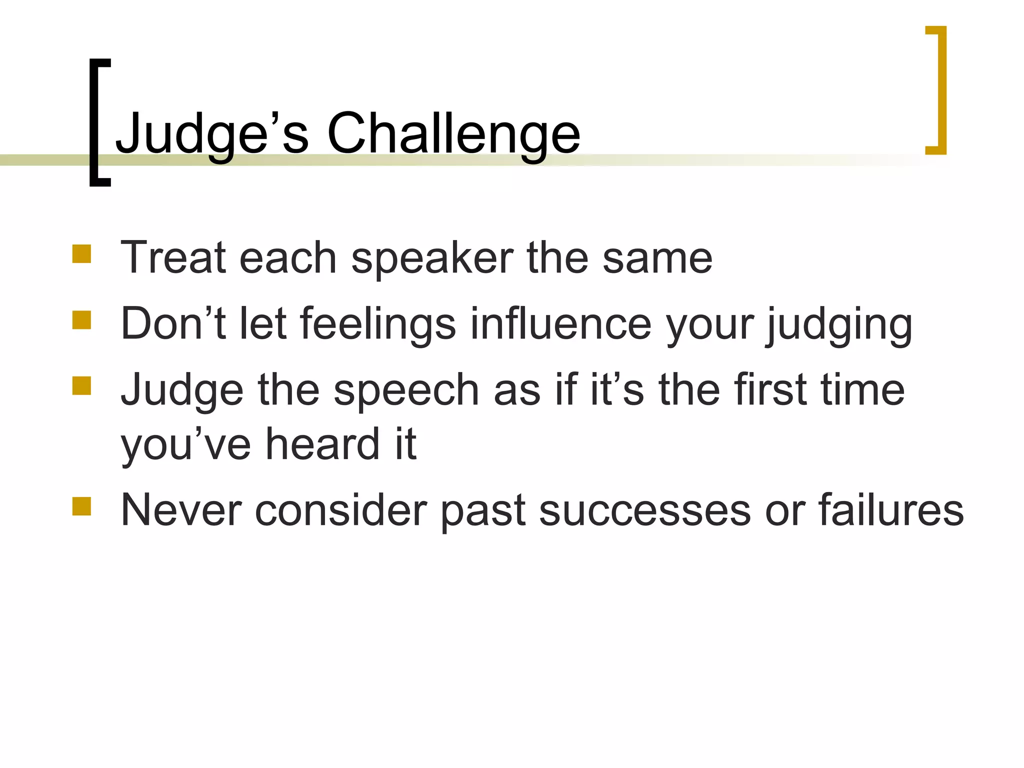 Judging Speech Contests | PPT