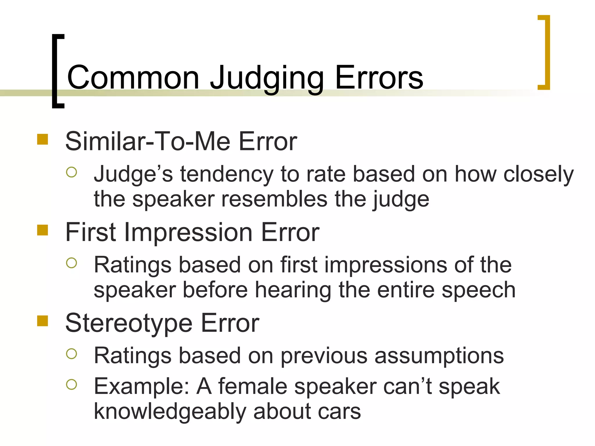 Judging Speech Contests | PPT
