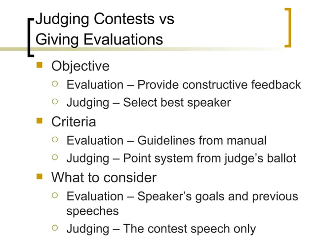 Judging Speech Contests | PPT