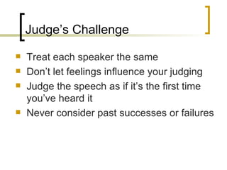 Judging Speech Contests | PPT