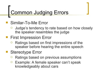 Judging Speech Contests | PPT