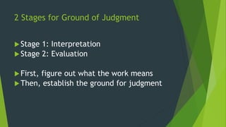Judging a work of art | PPTX