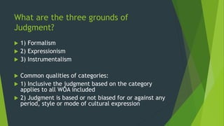 Judging a work of art | PPTX