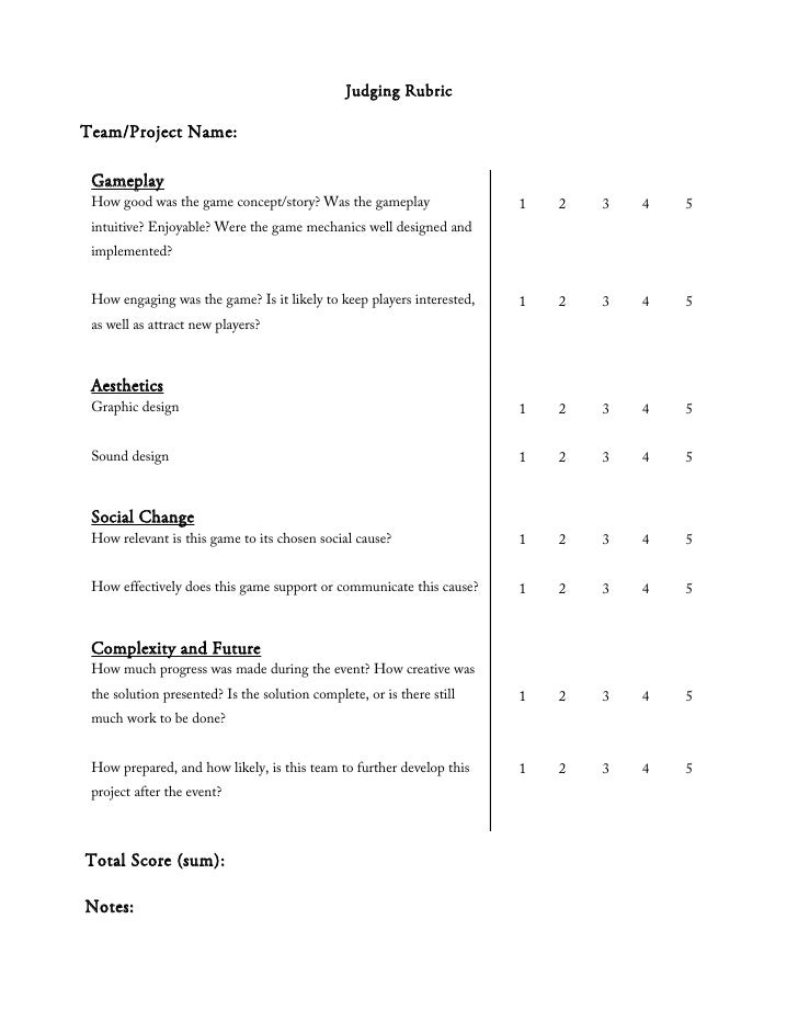 Judging criteria_2012