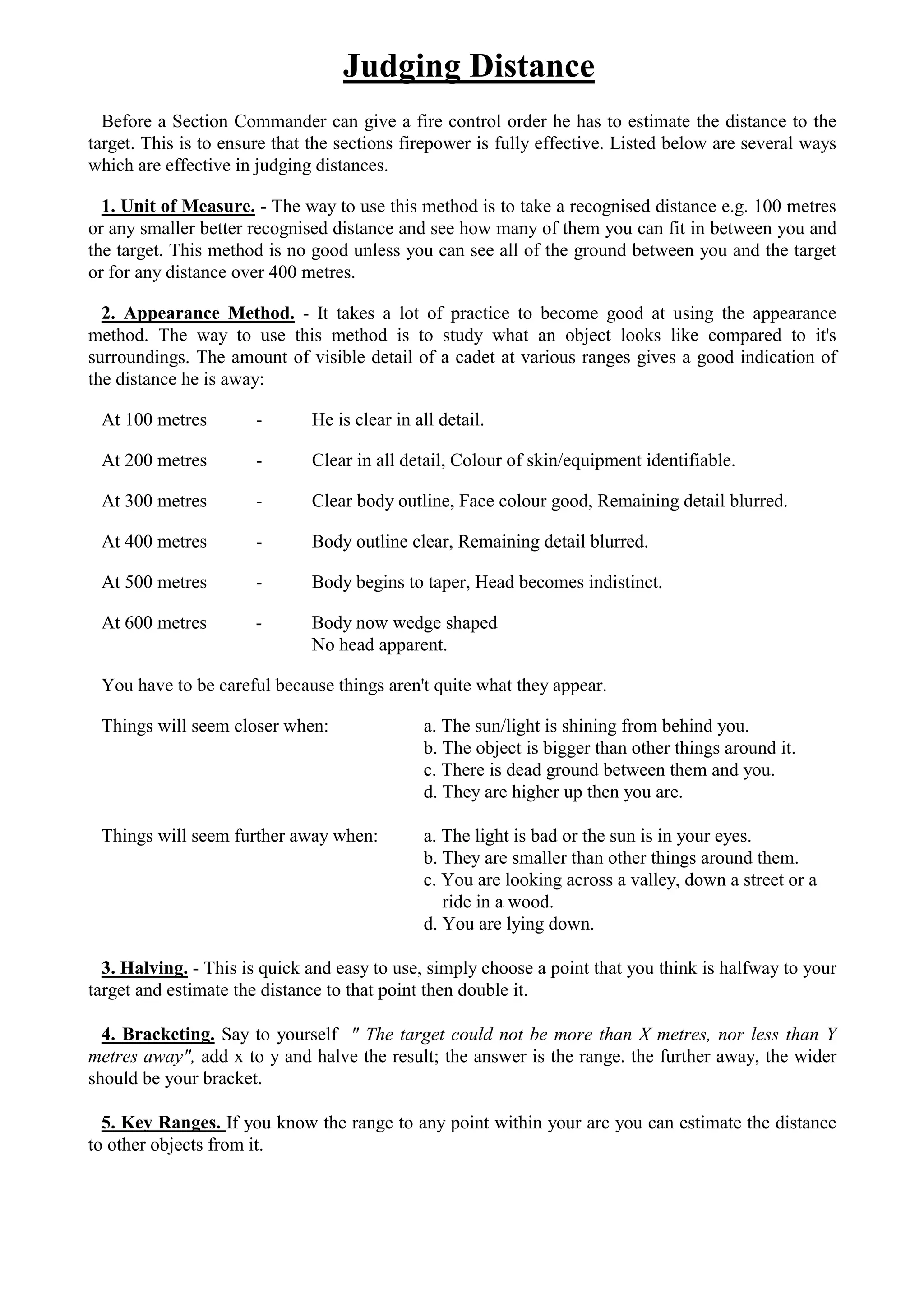 Judging Distance | PDF