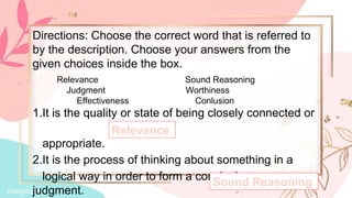 Judging the Relevance and Worth of Ideas (Weeks 1-2).pptx