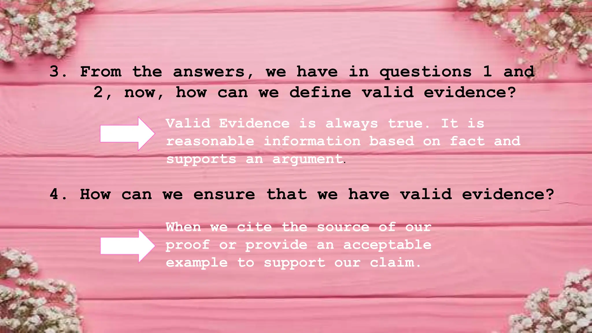 Judging the validity of the text/Valid, Evidence,Claim.pptx