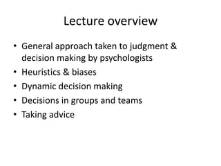 Judgment and decision making | PPTX