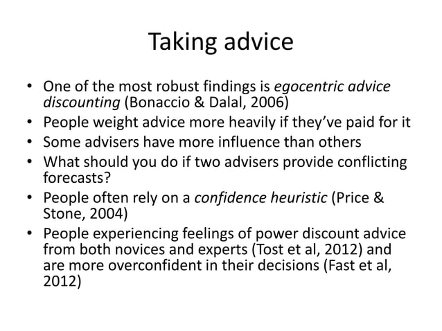 Judgment and decision making | PPTX