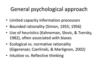 Judgment and decision making | PPTX