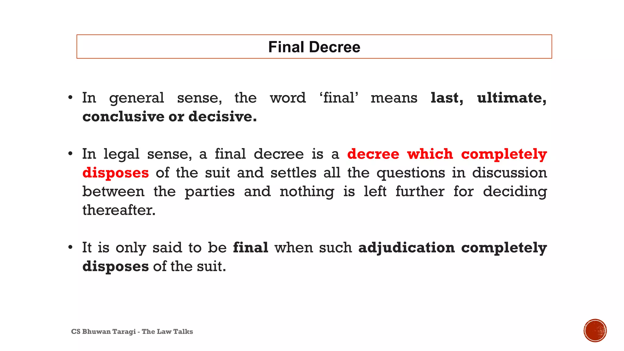 Judgment and decree | PDF