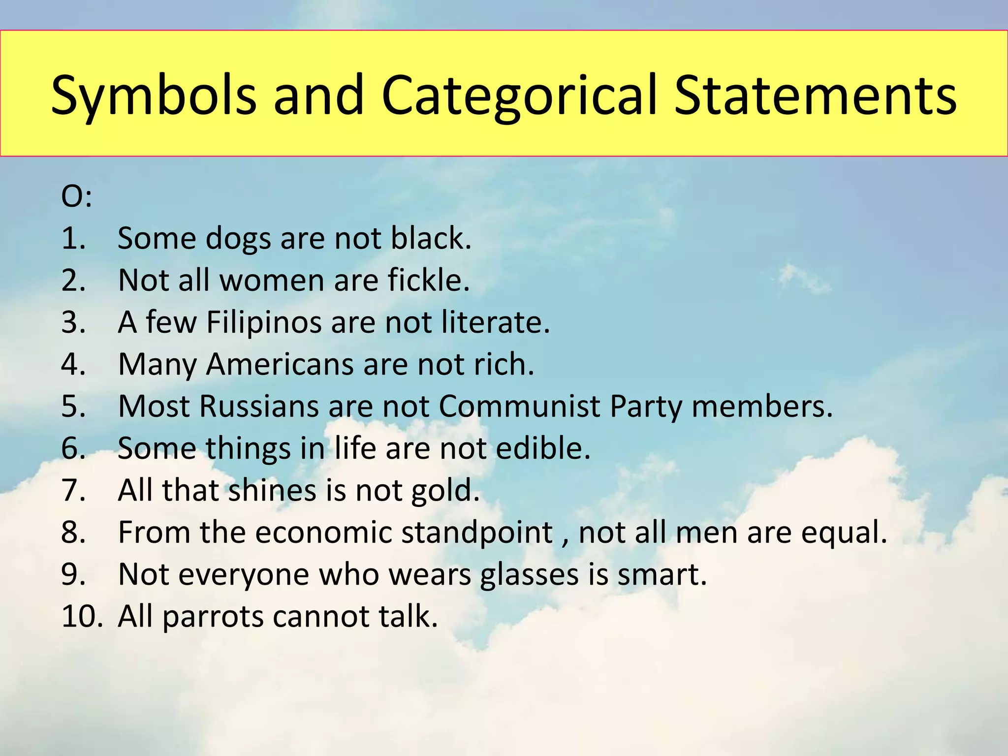 Judgment and proposition or logical statement | PPTX