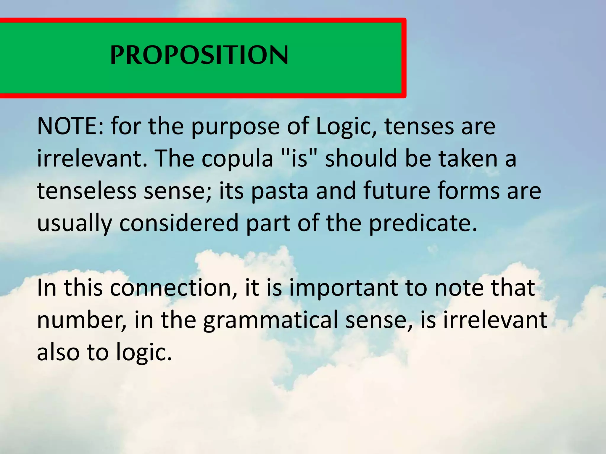 Judgment and proposition or logical statement | PPTX