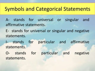 Judgment and proposition or logical statement | PPTX