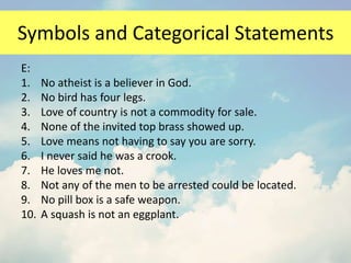 Judgment and proposition or logical statement | PPTX