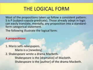 Judgment and proposition or logical statement | PPTX
