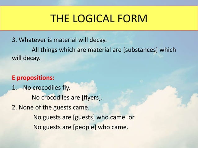 Judgment and proposition or logical statement | PPTX