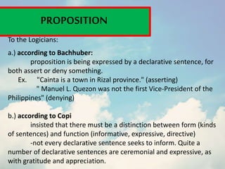 Judgment and proposition or logical statement | PPTX